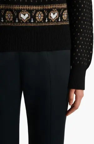 Khaite Guy Fair Isle Cashmere Sweater - Black/camel Multi