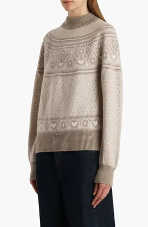 Khaite Guy Fair Isle Cashmere Sweater - Light Multi