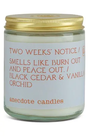 ANECDOTE CANDLES Two Weeks' Notice Candle - Blue