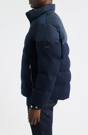 BOSS Mixed Media Puffer Jacket