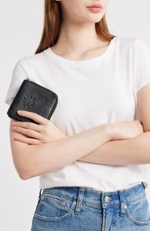ALLSAINTS Arlo Leather Zip Wallet