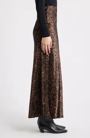 Rails Romina Satin Maxi Skirt - Ginger Spotted