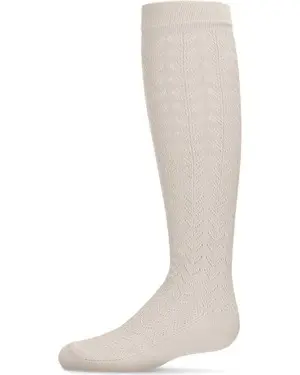 MEMOI Pelerine Knee High Cotton Blend Socks Latte