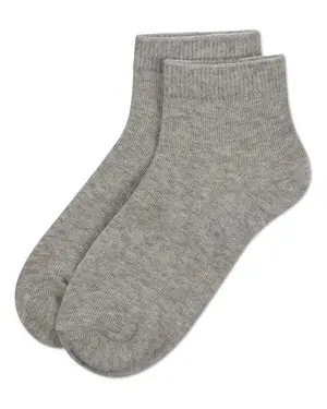MEMOI Cotton Blend Mid-cut Socks 3-pack - Light Gray
