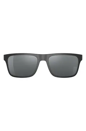 Emporio Armani 54mm Rectangular Sunglasses - Black/grey Mirror Black