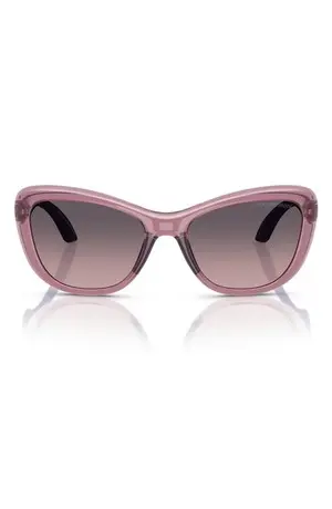 Emporio Armani 50mm Butterfly Sunglasses - Lillac/pink Gradient Grey