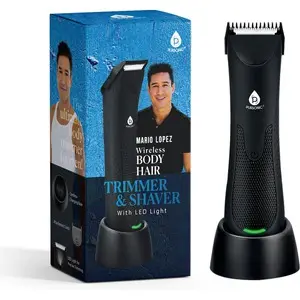 PURSONIC Mario Lopez Wireless Body Hair Trimmer & Shaver - Black