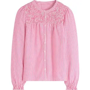 Boden Elsa Smocked Woven Shirt