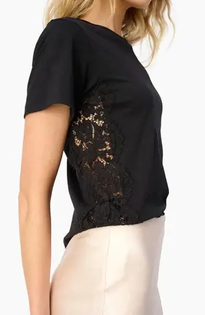 Cami Nyc Cebra Lace Inset Cotton T-shirt