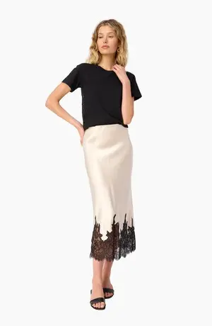 Cami Nyc Cebra Lace Inset Cotton T-shirt
