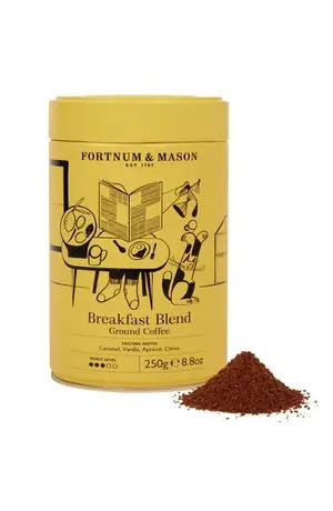 FORTNUM & MASON Breakfast Blend Ground Coffee Tin - Pastel Orange