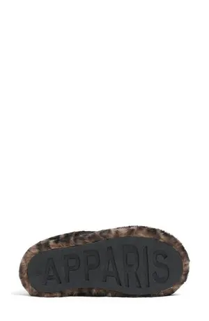 Apparis Misha Printed Faux Fur Slippers