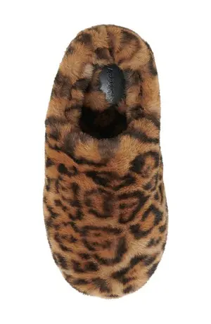 Apparis Misha Printed Faux Fur Slippers - Leopard