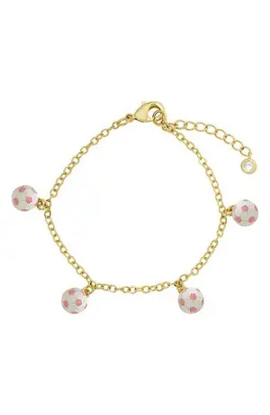 LILY NILY 3d Soccer Ball Bracelet - Pink