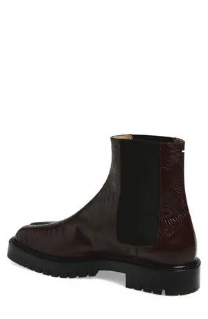 MAISON MARGIELA Tabi Embossed Leather Chelsea Boots