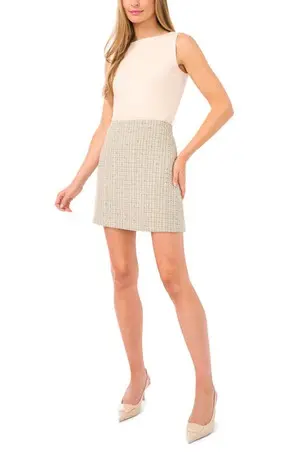 Halogen Tweed Check Miniskirt