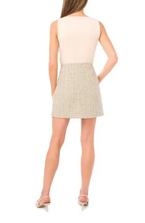 Halogen Tweed Check Miniskirt