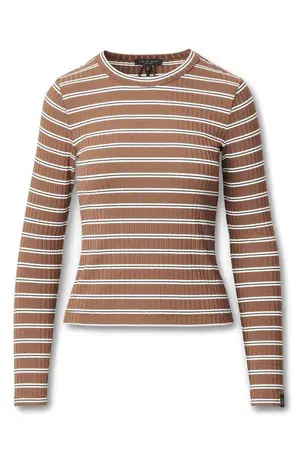 Rag & Bone Luca Rib Stripe Long Sleeve T-shirt