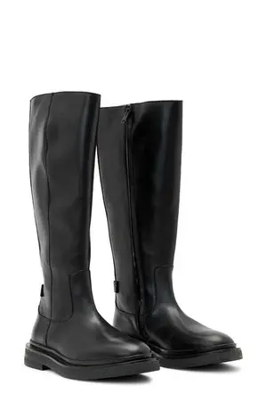 ALLSAINTS Escher Rider Knee High Boot - Black