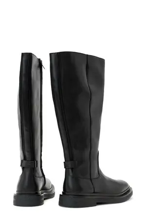 ALLSAINTS Escher Rider Knee High Boot - Black