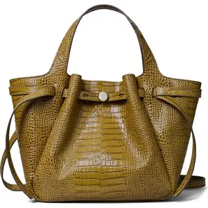 Tory Burch Small Romy Croc Embossed Leather Tote