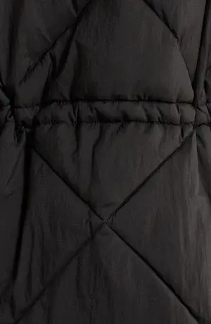 OOF WEAR Quilted Water Repellent Hooded Jacket - Nero