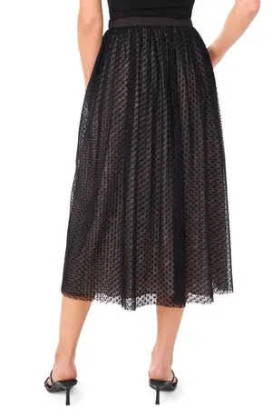 CECE DUPRAZ Swiss Dot Tulle Midi Skirt
