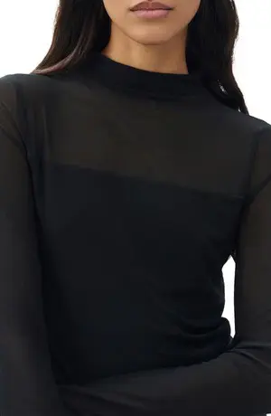 Rag & Bone Luca Long Sleeve Mesh Top