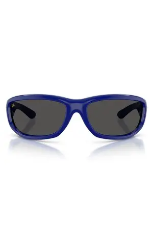 Ray-ban Ultra Wrap Shield Sunglasses - Blue /dark Grey
