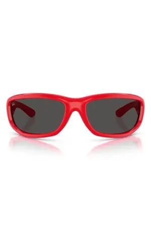 Ray-ban Ultra Wrap Shield Sunglasses - Red/dark Grey