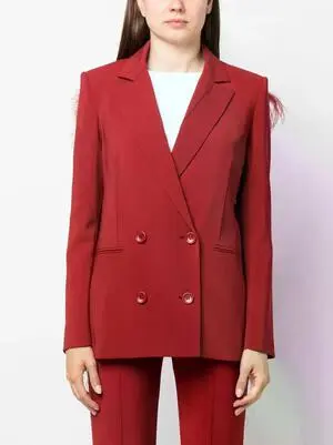 Patrizia Pepe Feather-detail Double-breasted Blazer