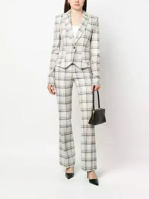 Patrizia Pepe Check-patterned Slim-fit Trousers