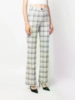 Patrizia Pepe Check-patterned Slim-fit Trousers