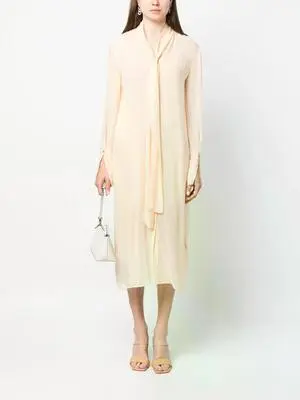 Patrizia Pepe Semi-sheer Buttoned Shirt Dress