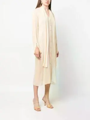 Patrizia Pepe Semi-sheer Buttoned Shirt Dress