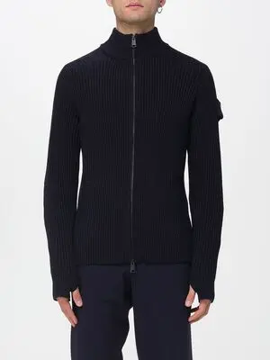 Premiata Ribbed Zip-up Sweater - Blue
