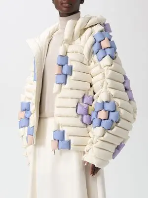 RAXXY Quilted Puffer Jacket With Embellished Accents