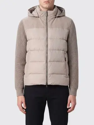 MOORER Quilted Wool And Cashmere Down Jacket With Hood - Beige