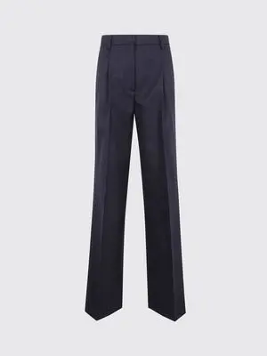 Dries Van Noten Tailored Herringbone Trousers - Navy