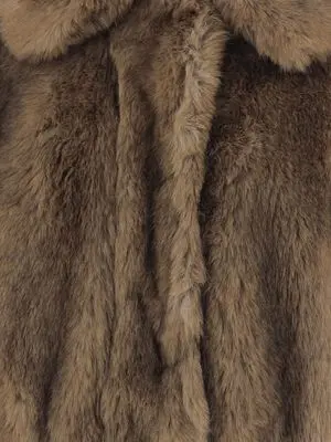 STAND STUDIO Fur Coat - Brown