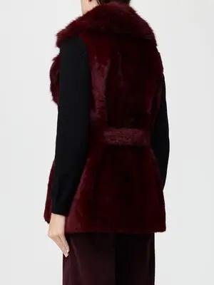 V73 Fur Coat - Red
