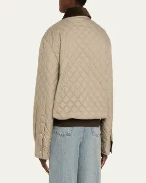 Loewe Corduroy-collar Quilted Barn Jacket