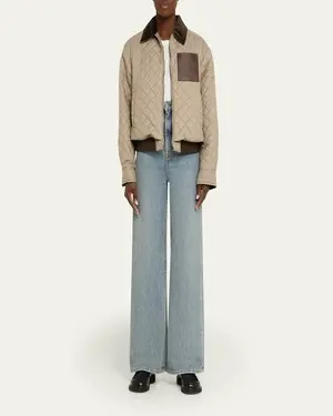 Loewe Corduroy-collar Quilted Barn Jacket
