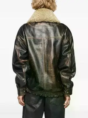 MISBHV Front-pocket Leather Jacket