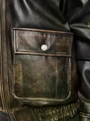 MISBHV Front-pocket Leather Jacket