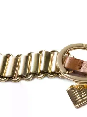 Miu Miu Logo-engraved Leather Key Ring