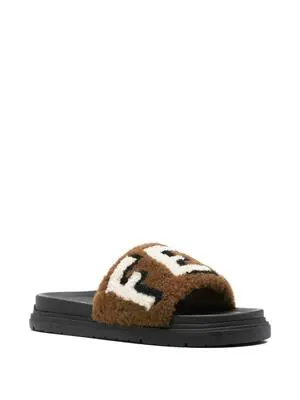 Fendi Shearling Slides