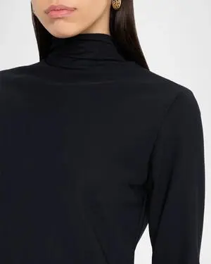 Chiara Boni La Petite Robe Yakat Long Sleeve Mini Dress - Black