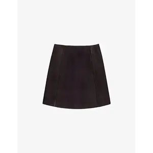RO&ZO High-rise Leather Mini Skirt