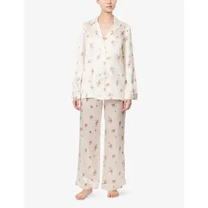 REFORMATION Ella Relaxed-fit Silk Pyjamas Set - Maven